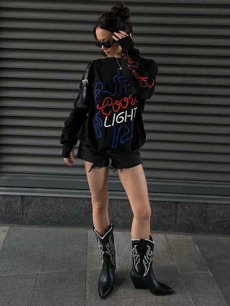 THE LAUNDRY ROOM Coors Light Neon Rodeo Crewneck Sweatshirt – 27 Boutique