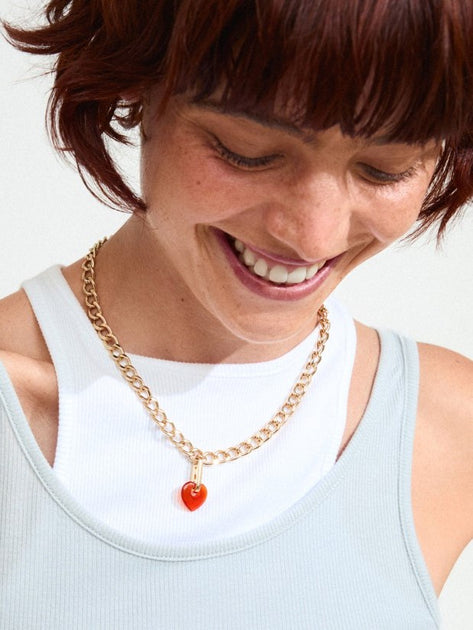 PILGRIM Charm Stone Heart Pendant – 27 Boutique